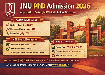 JNU PhD Admission 2026: Application Dates, NET Merit & Fee Structure